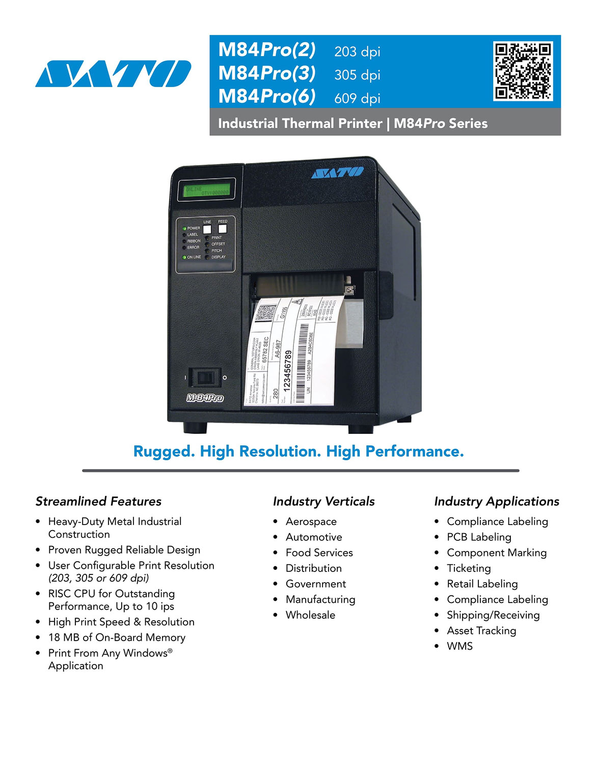 Máy in Sato M84 Pro - Công ty Giấy Việt Nhật